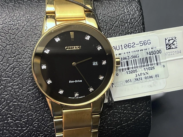 OROLOGIO CITIZEN ECO-DRIVE Axiom Uomo Accenti Diamanti Tono Oro 40 mm AU1062-56G EUR 84,50 ...