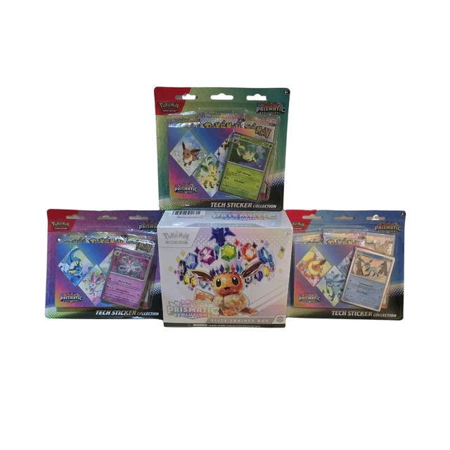 PRISMATIC EVOLUTIONS POKÉMON TCG Elite Trainer Box ETB & All 3 Tech ...