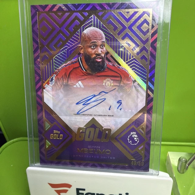 BRYAN MBEUMO AUTO /50 Topps Gold 2026 Manchester United first auto ...