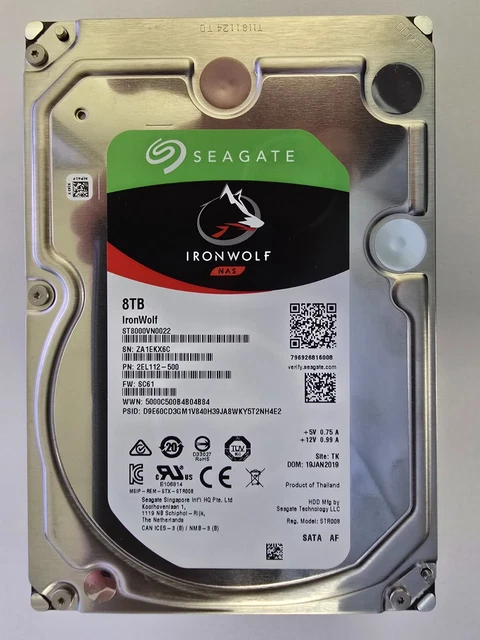 8TB SEAGATE IRONWOLF ST8000VN0022 3.5'' Sata hard drive $180.00 ...
