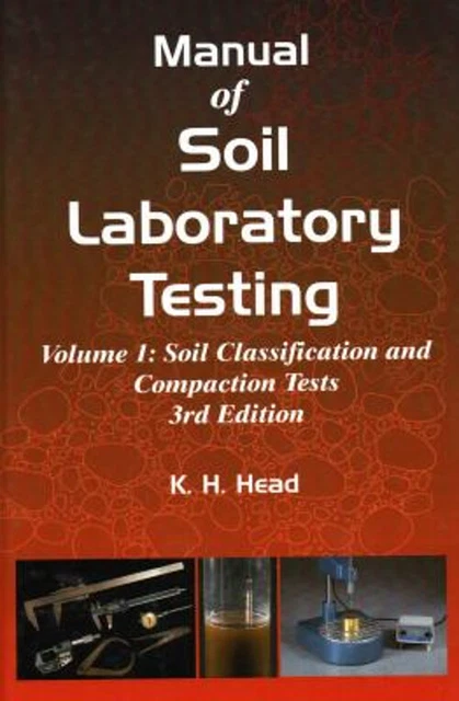 MANUEL D'ESSAI DE Laboratoire De Sol Relié K. H. Head EUR 51,78 - PicClick FR