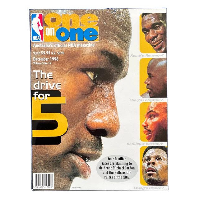 NBA AUSTRALIA ONE on One Basketball Magazine December 1996 With Poster ...