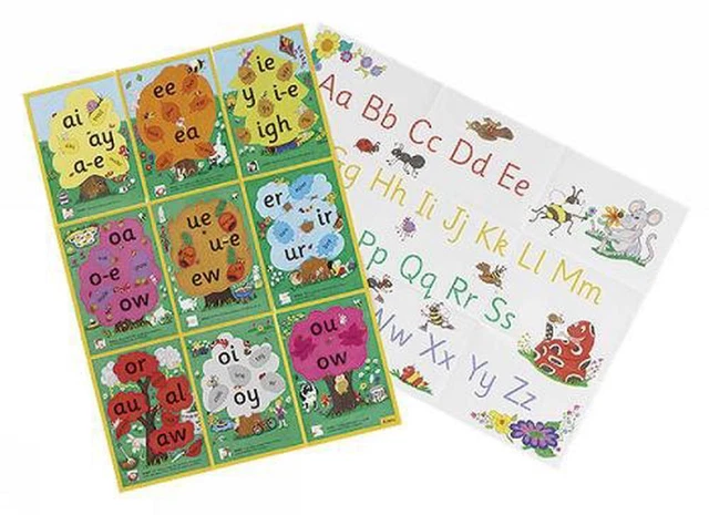 JOLLY PHONICS ALTERNATIVE Spelling & Alphabet Posters: In Print Letters ...