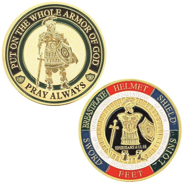 THE FULL ARMOR of God Challenge Coin Souvenir Coin Individual Coins ...