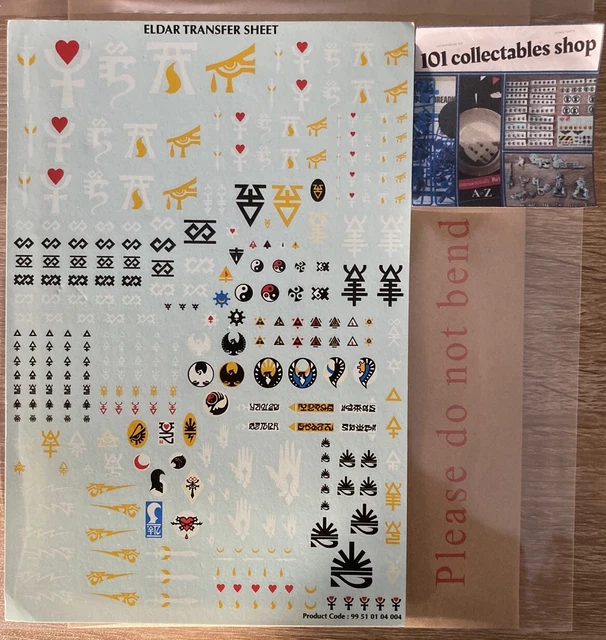 AELDARI CRAFTWORLD ELDAR Aeldari Transfer sheet x 1 Warhammer 40k 2013 ...