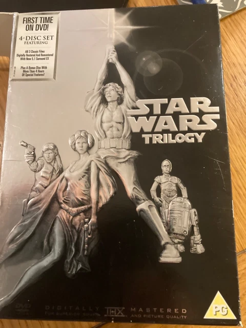 STAR WARS THE Original Trilogy 4-Disc DVD Boxset w/ Bonus DVD 2004 £10.00 - PicClick UK