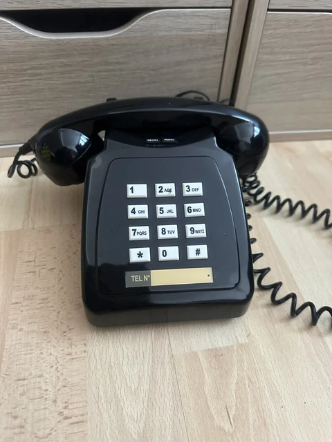 PUSH BUTTON LANDLINE Telephone Cream Retro Style £16.31 - PicClick UK