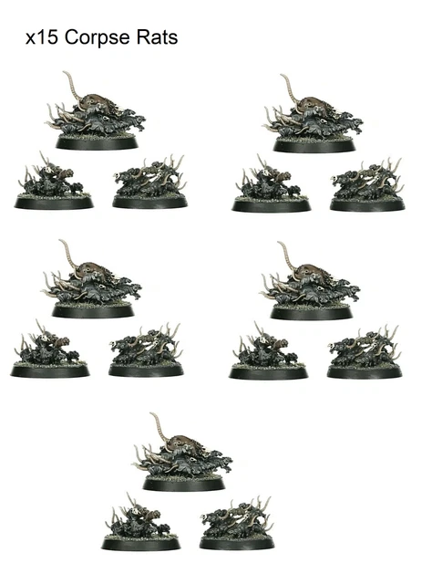 15 CORPSE RATS Rat Swarms Soulblight Gravelord Warhammer Cursed City ...