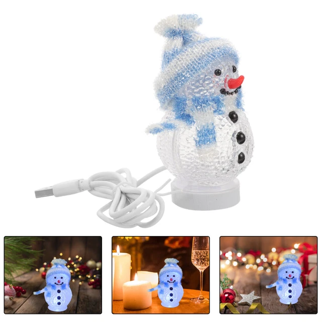 2 PIECES SNOWMAN Lamp Light up Decorations Night Child Baby £12.88 ...