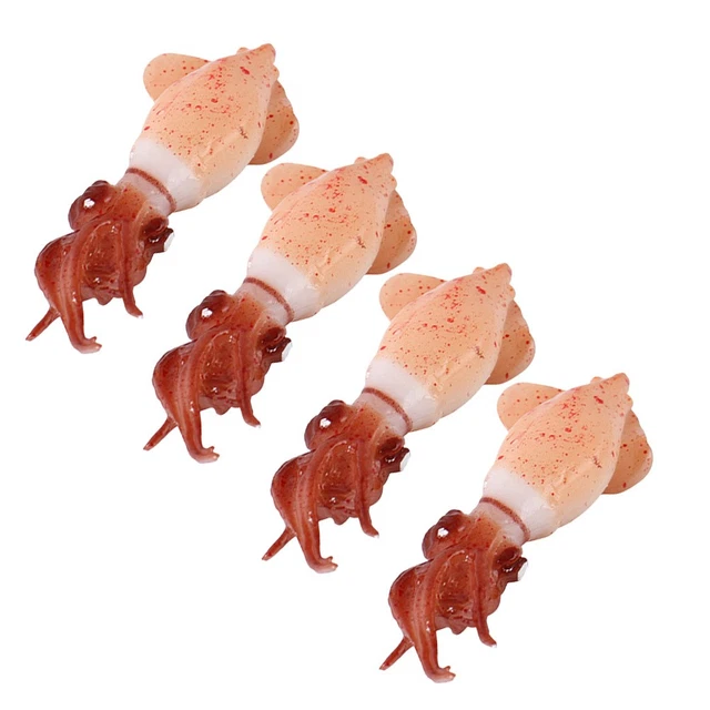 4 PCS SQUID Figure Model Simulation Realistic Figurine Food Props $17. ...