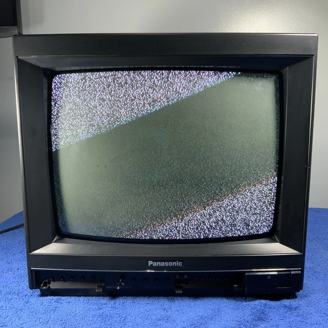 VINTAGE 1980S PANASONIC Quintrix TC-1485T 14” Portable Colour CRT TV ...
