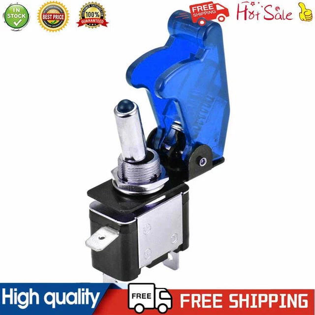 CAR ILLUMINATED LED Toggle Switch Control ON/OFF+Aircraft Missile Cover ...