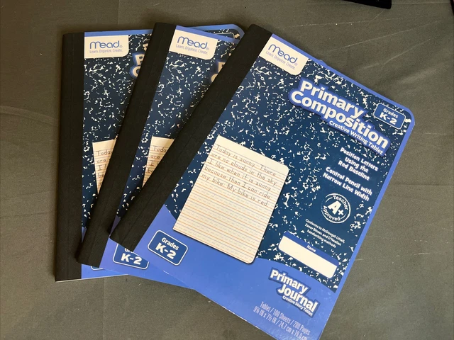 3 X MEAD Primary Composition Notebook, Wide Ruled Paper, Grades K-2 ...