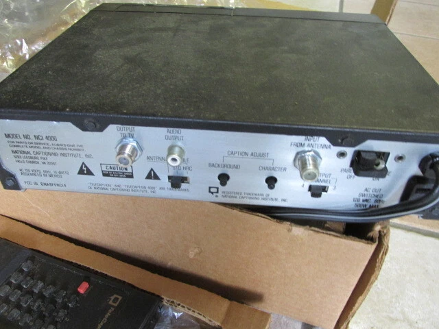 VINTAGE TELECAPTION 4000 CLOSED CAPTION DECODER Model NCI-4000 £32.33 ...