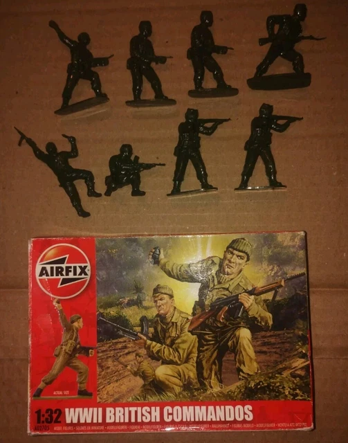 AIRFIX WW2 BRITISH Commando figures 1:32 Box And 8 Figures £5.99 ...