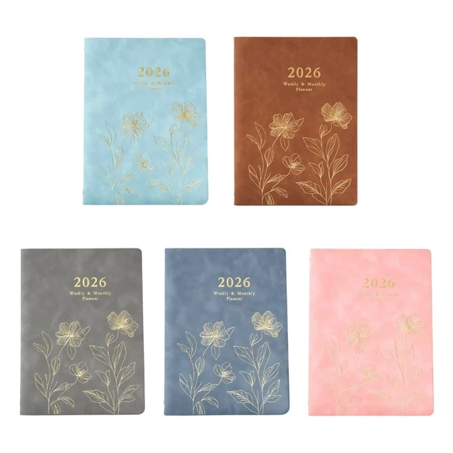 2026 WEEKLY PLANNER With Dated Pages And Refillable 6 Rings Leather ...