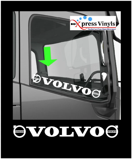 VOLVO TRUCK WINDOW decals x 2. Volvo truck cab graphics stickers FH FM ...