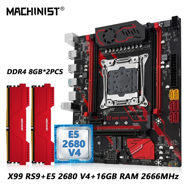 X99 RS9 MOTHERBOARD Kit Xeon E5-2680 V4 CPU 16GB DDR4 LGA2011-3 RAM £72 ...