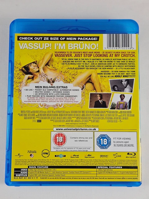 BRUNO BLU-RAY - Region B - VGC - Mint Disc $9.95 - PicClick AU