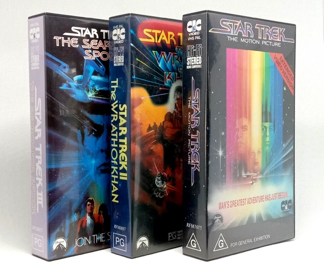 STAR TREK 3 Video Set Collector's Edition VHS PAL Star Trek I, II, III ...
