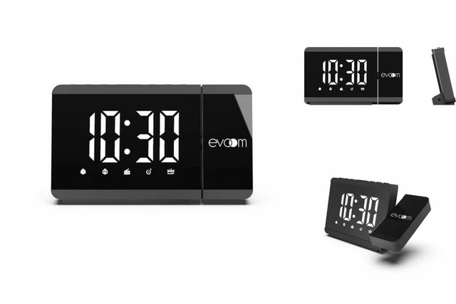 RADIO-RÉVEIL EVOOM NOIR moderne EUR 47,95 - PicClick FR
