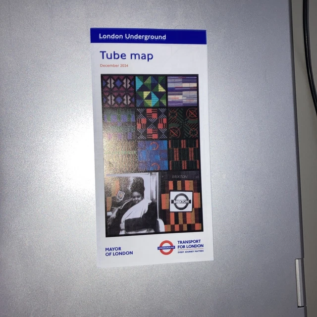 LONDON UNDERGROUND TUBE Map - Dated December 2024 TFL Normal Travel ...