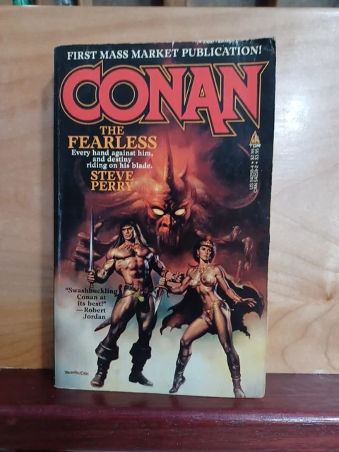 CONAN THE FEARLESS Steve Perry TOR premier livre de poche vintage 1987 ...