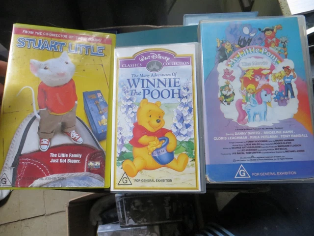 WALT DISNEY WINNIE The Poo,Stuart Little,My Little Pony Old Vhs Video's ...