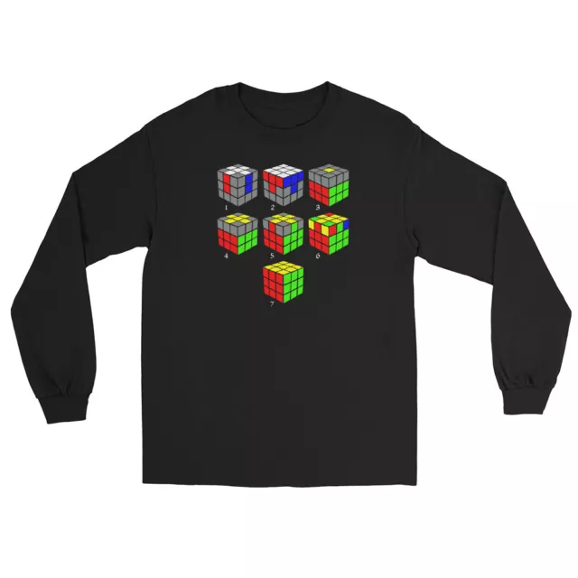 HOW TO SOLVE A Puzzle Speed Cube Diagram Long Sleeve Shirt 34 50 how-to-solve-a-puzzle-speed-cube-diagram-long-sleeve-shirt-34-50