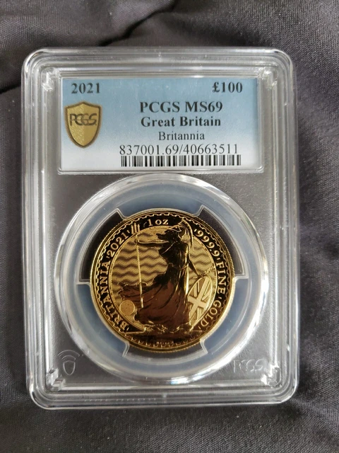 2021 BRITANNIA 1OZ GOLD COIN PCGS MS69 IN SEALED SLAB. £2,199.00 ...