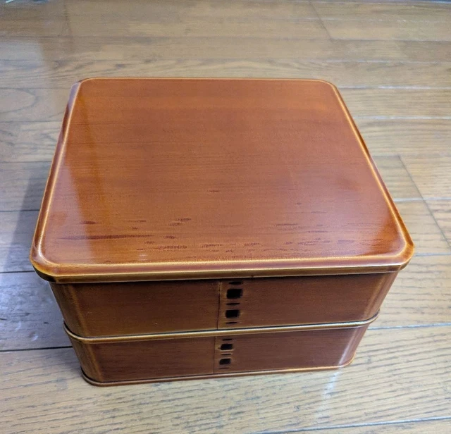 BOÎTE JUBAKO À deux niveaux laque Hida Shunkei artisanat japonais EUR ...