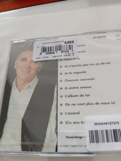 CD CHARLES AZNAVOUR: aznavour 92 Neuf Sous Blister EUR 10,32 - PicClick FR