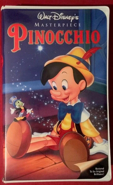 “PINOCCHIO” VHS (239) Walt Disney’s Masterpiece Clamshell Home Video ...
