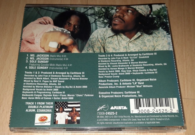 OUTKAST - MS. Jackson - US CD Single RAP Hip Hop 2001 GOODIE MOB - TOP TRACK 💯 EUR 7,99 ...