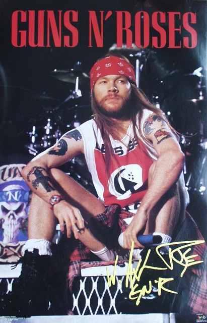 POSTER GUNS 'N' Roses Axl Rose Nr. 1 Format 60 x 84 cm Original 1990er ...