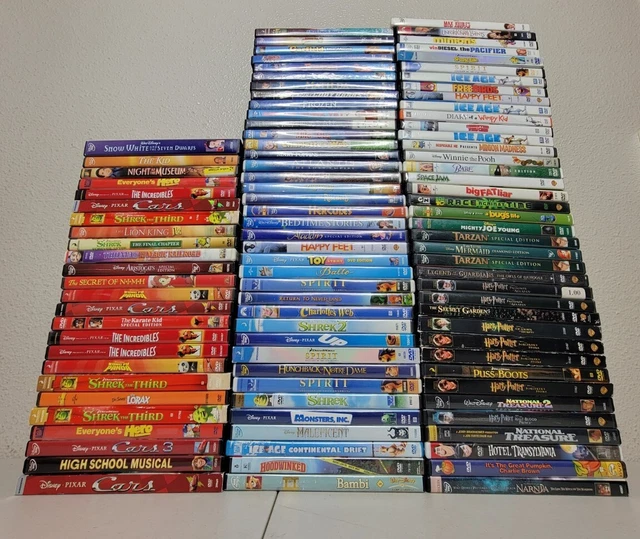LOT OF 100 DVD’s Kids & Family Children's Baby Pooh Potter Garfield Pixar Disney £33.98 ...