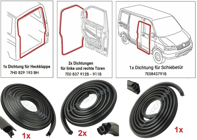 KIT DE JOINT Pour VW T6 Multivan Bus 2 Portes + 1 Hayon + 1 Porte ...