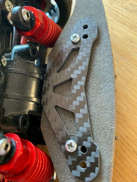 TAMIYA TT01 TT01E Carbon Front Bumper stopper RC 1/10 Radio Control ...