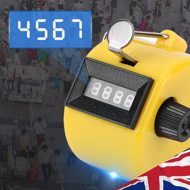 4-DIGIT NUMBER COUNT Clickers Counter Plastic Hand Mechanical Counters ...