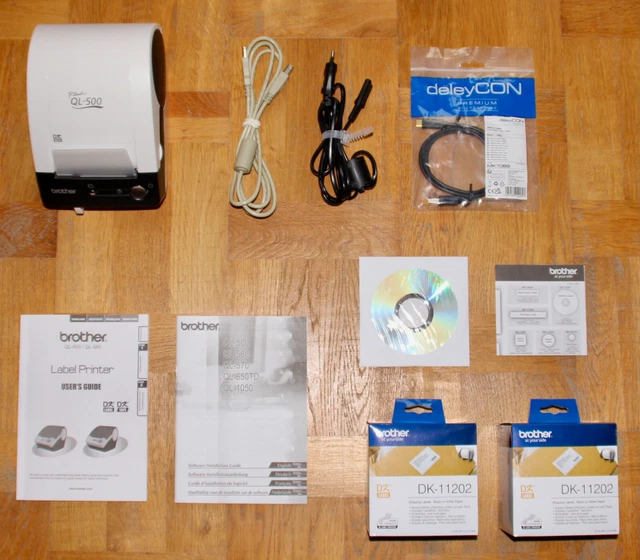 BROTHER QL-500 P-TOUCH ETIKETTENDRUCKER/LABEL PRINTER 300dpi WEISS ...