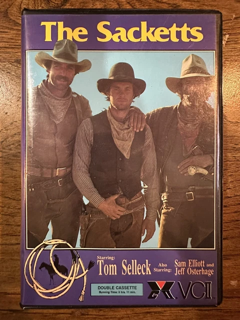 THE SACKETTS VHS Western 2 Tape Set Tom Selleck Sam Elliott VCII ...
