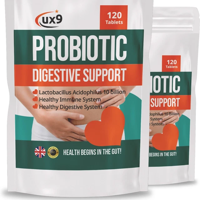 PROBIOTICS GUT HEALTH Digestive Health Daily Acidophilus Probiotics 120 ...