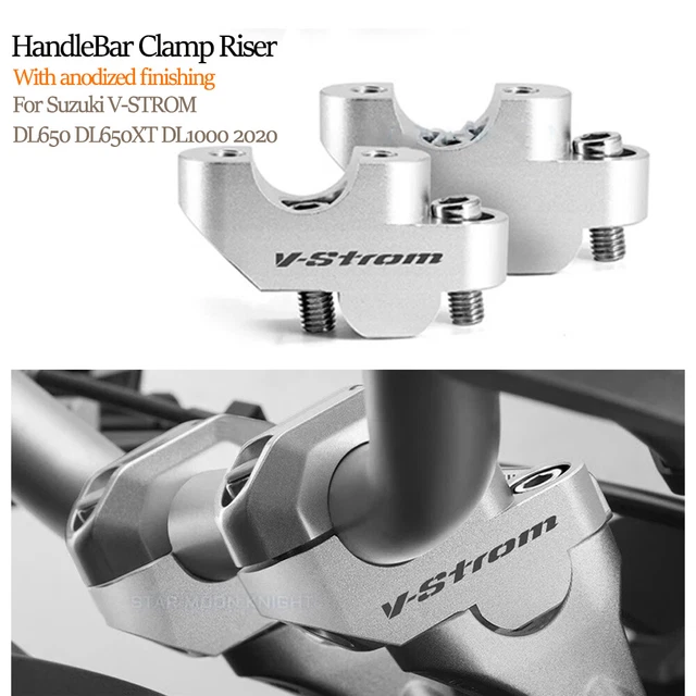OFFSET HANDLEBAR CLAMP Riser For Suzuki V-STROM DL650 DL650XT DL1000 ...