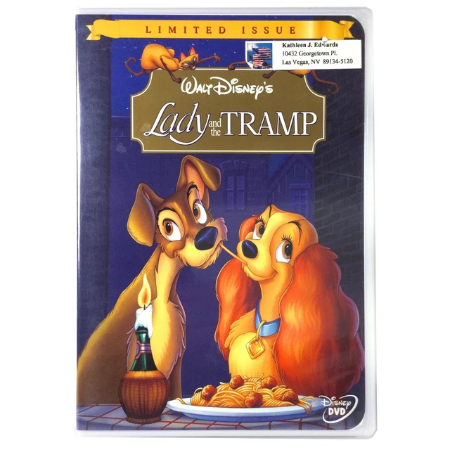 WALT DISNEY'S - Lady and the Tramp (DVD, 1955, Limited Issue Widescreen ...