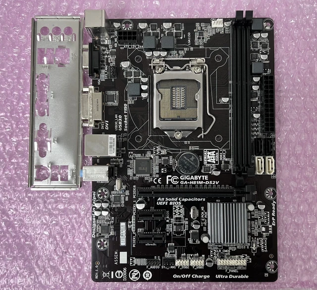GIGABYTE GA-H81M-DS2V, SOCKET 1150, DDR3, MicroATX Motherboard + I/O £29.99 - PicClick UK