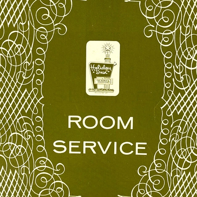 ORIGINAL VINTAGE 1960S Holiday Inn Room Service Pricelist Restaurant ...