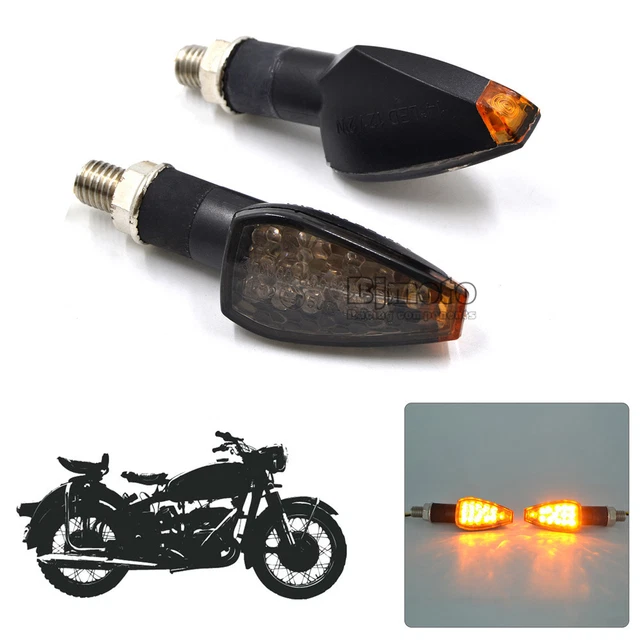 2X MOTORCYCLE INDICATORS LED Turn Signal Flowing Water Light Universal ...