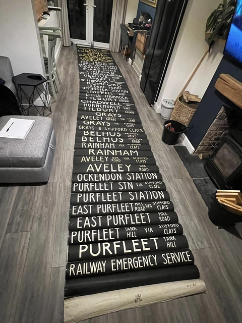 COMPLETE WHOLE ORIGINAL LONDON Linen BUS DESTINATION BLIND 1973 ...