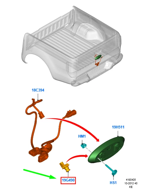 FORD RANGER T6 MK1 Rear View Camera 2220070 JB3T-19G490-AA NEW GENUINE ...