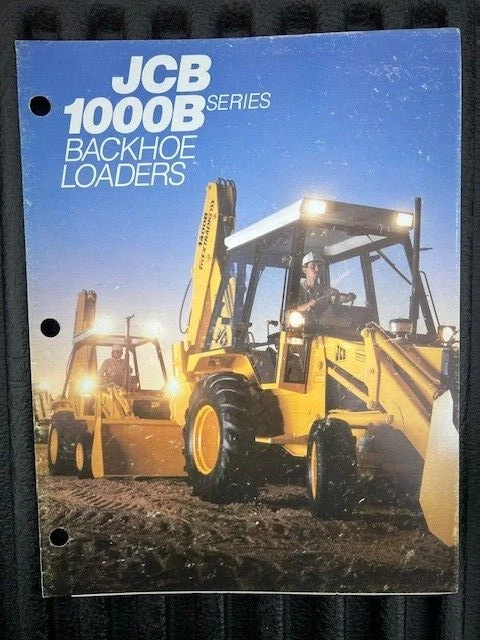VINTAGE ORIGINAL JCB 1000 Series Backhoe Loaders Tri-fold flyer $12.99 ...
